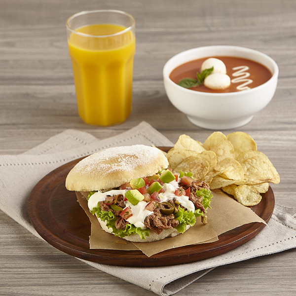 Combo sopa + sándwich + bebida