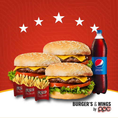 Combo Grande Hamburguesas 90 grs x 3 BW - PPC